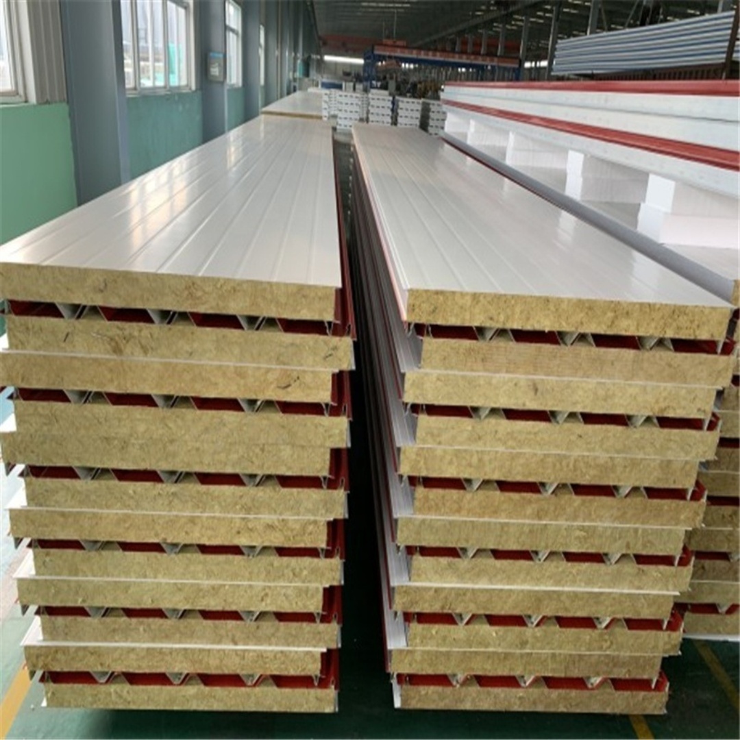 Steel Buildings High Density Mineral Wool Wall Panels Rockwool/Rock ...